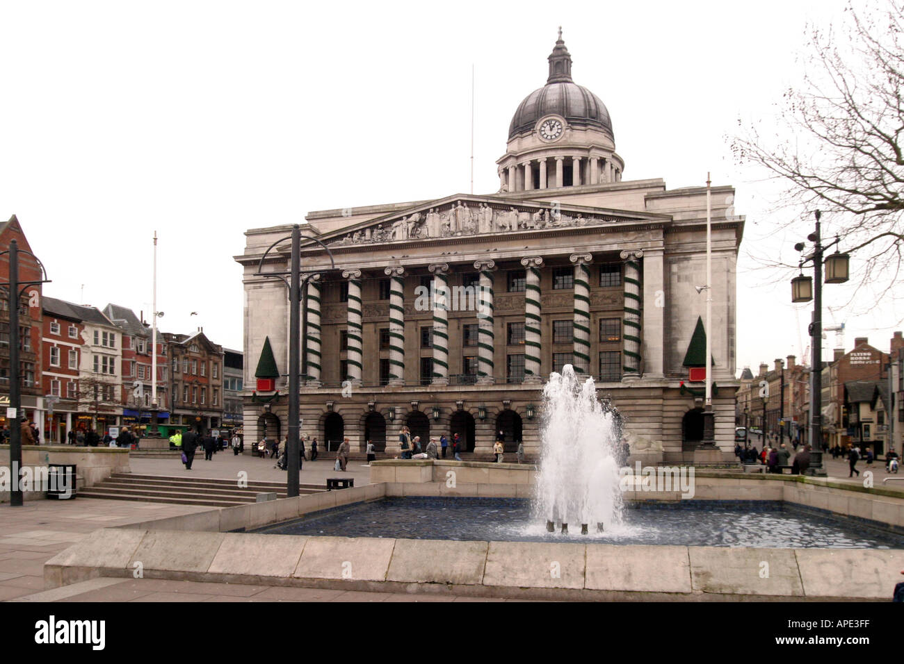Nottingham s Market Square Fountains in front of the Council House ...