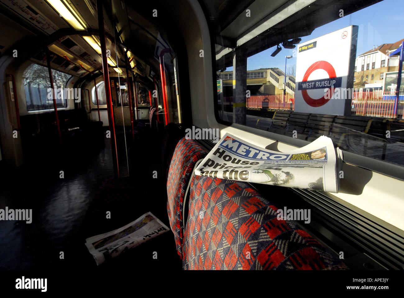 Free London daily Newspaper the Metro on the central line Tube ...