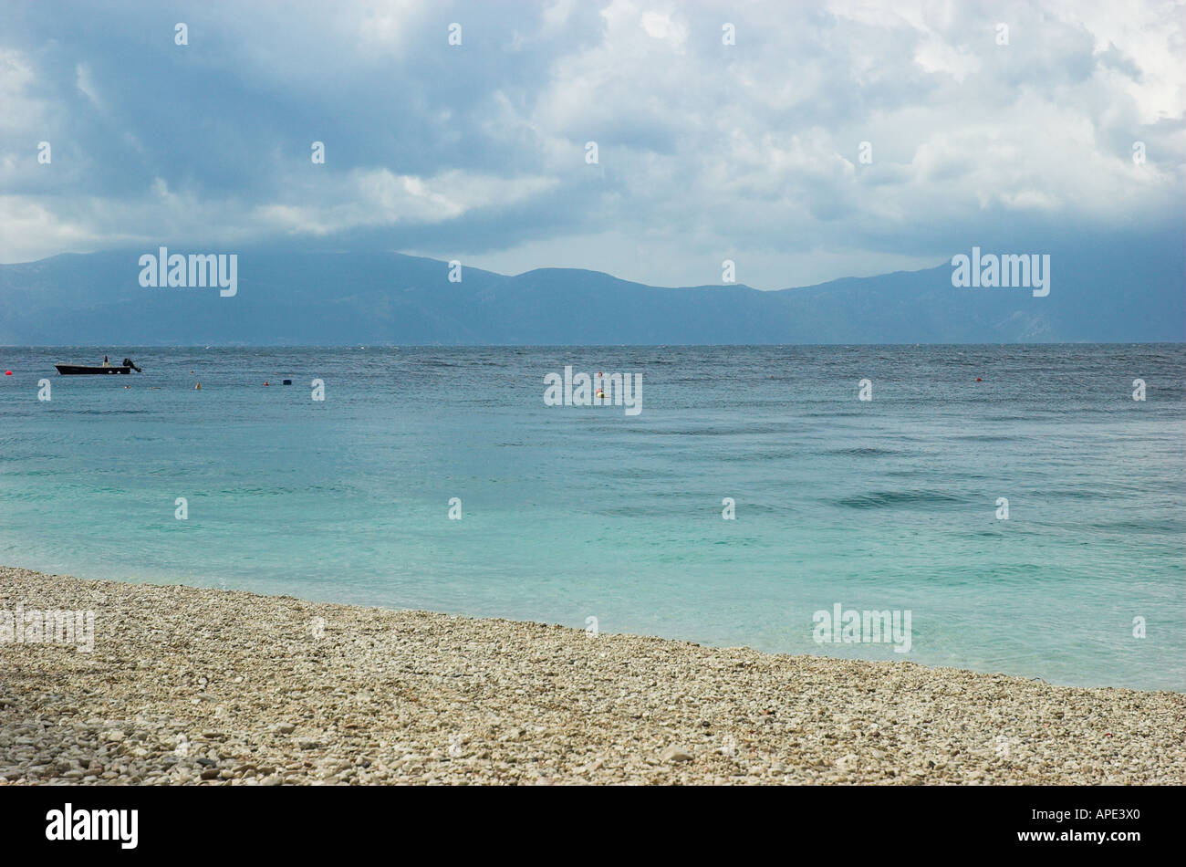 Beautiful pebble beach in Gradac Gradac is part of Makarska Riviera ...
