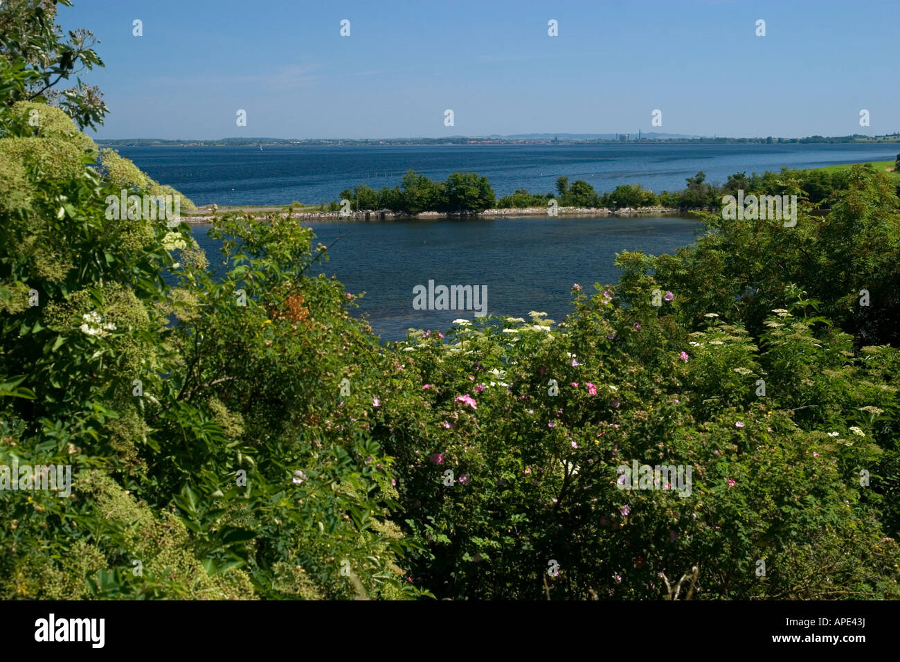 Stege Bugt Bay View from Møn Moen near Ulvsund bridge Møn Moen Denmark ...