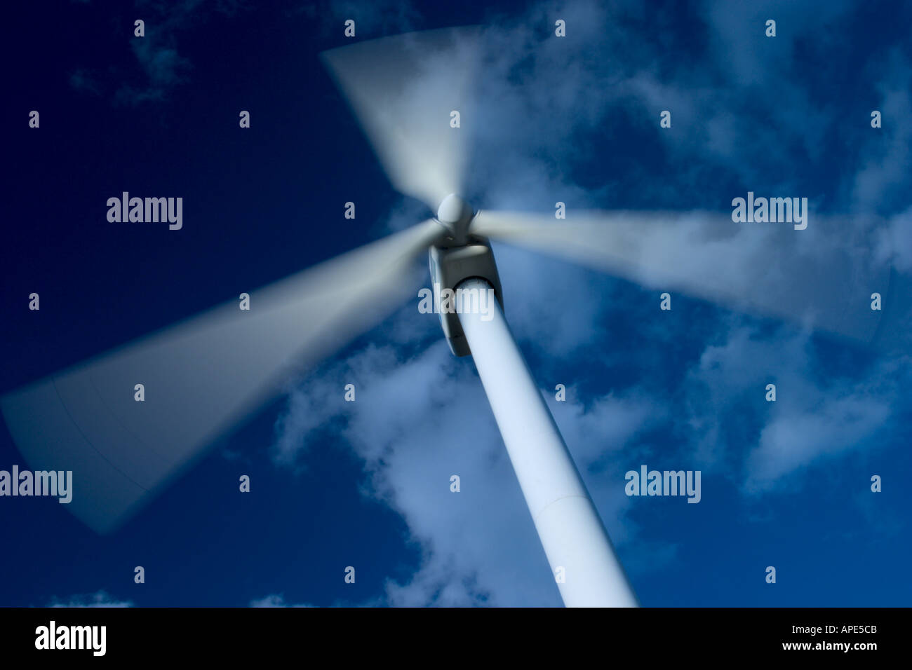 Wind turbine spinning Stock Photo - Alamy