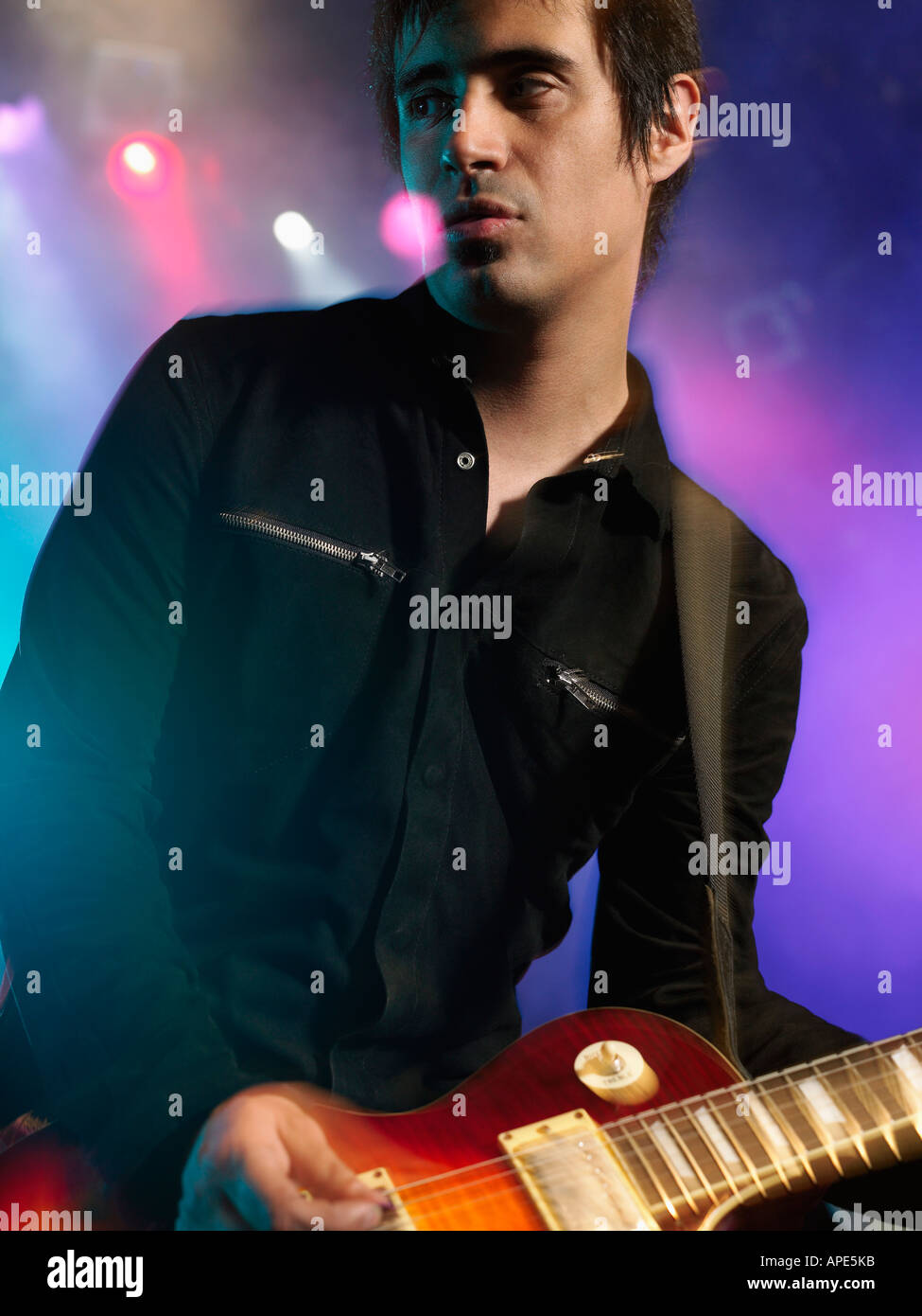 Concert stage guitarist hi-res stock photography and images - Alamy