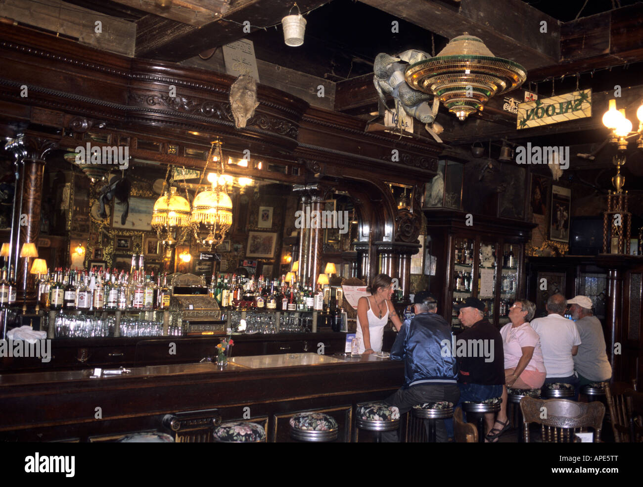 The interior of the oldest bar in Colorado Stock Photo - Alamy