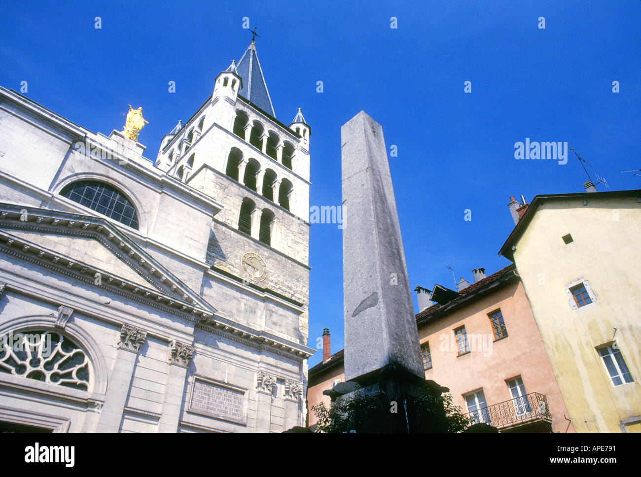 Annecy idyllic waterway landscape in Savoie, France Stock Photo - Alamy