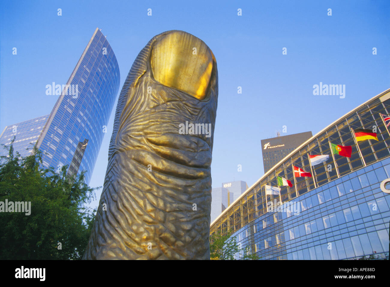 France Paris Big Thumb sculpture Stock Photo - Alamy