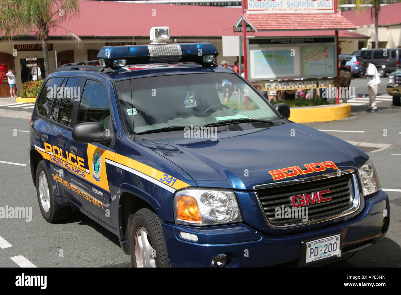 Virgin Islands police cruiser Stock Photo - Alamy
