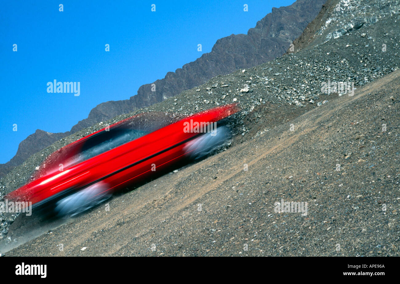 Car in Rough Terrain Stock Photo - Alamy