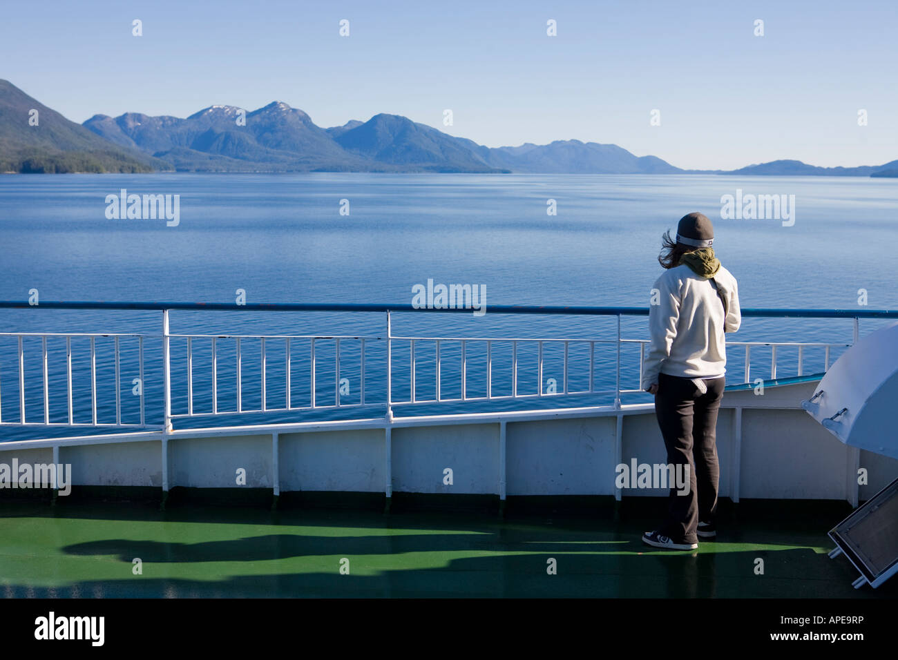 A young woman watches the scenery glide past Stock Photo - Alamy
