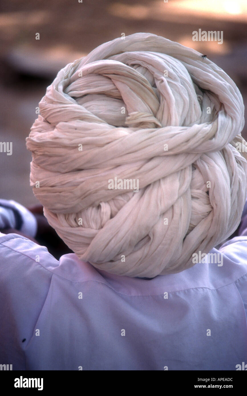 Man in white turban Rajasthan India Stock Photo - Alamy