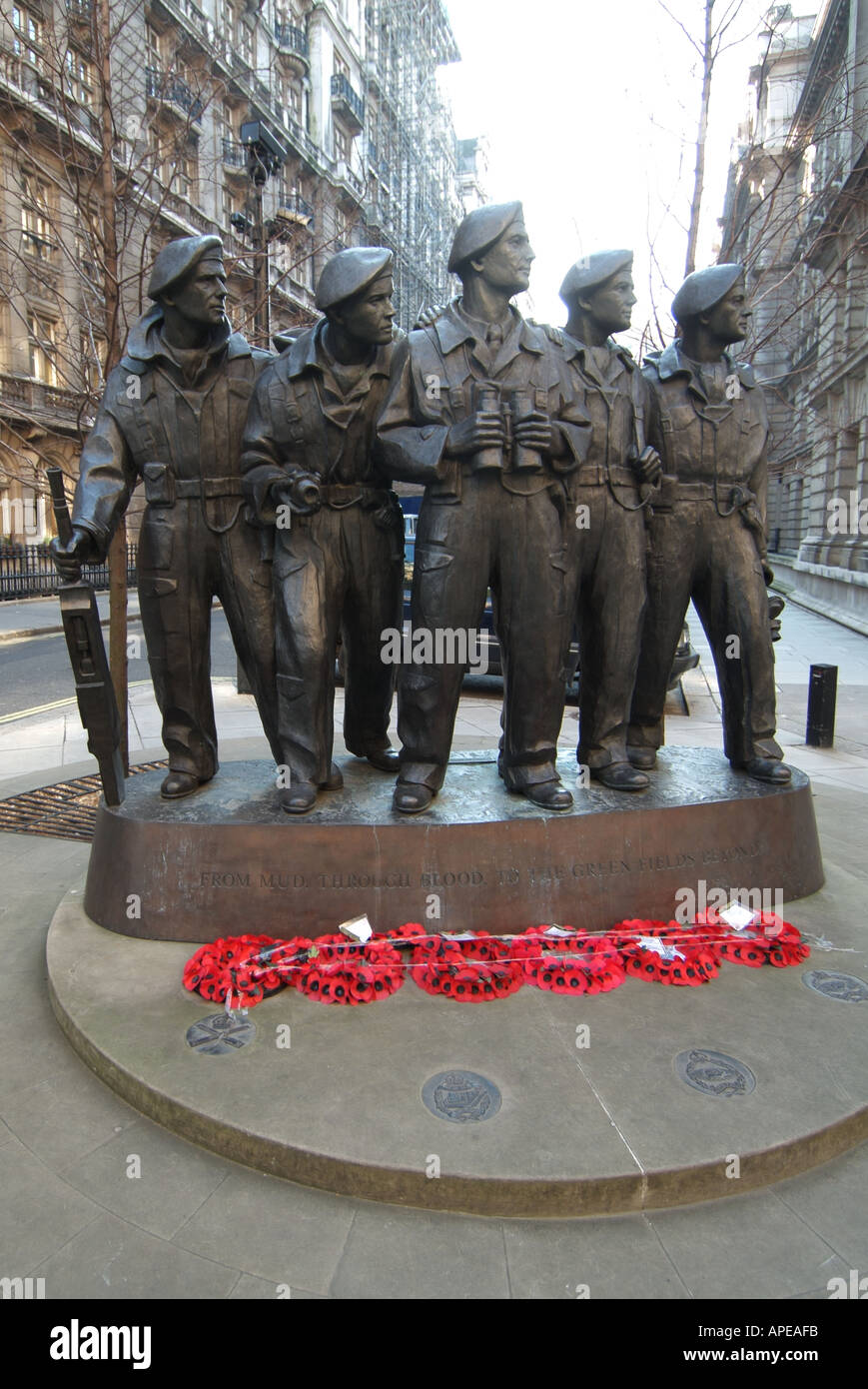 Statue commemorating the Royal Tank Regiment located close to the ...