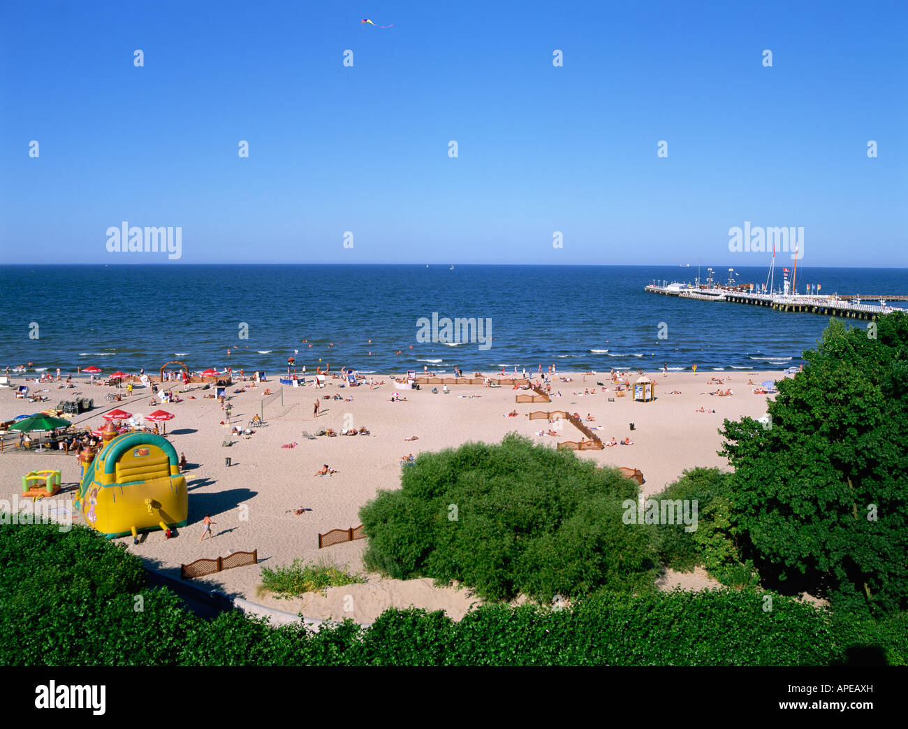 Sopot Pier and Beach, Sopot, Baltic Sea, Poland Stock Photo - Alamy