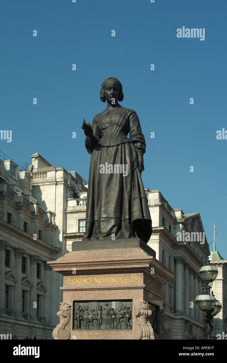 London Waterloo Place statue commemorating Florence Nightingale with ...