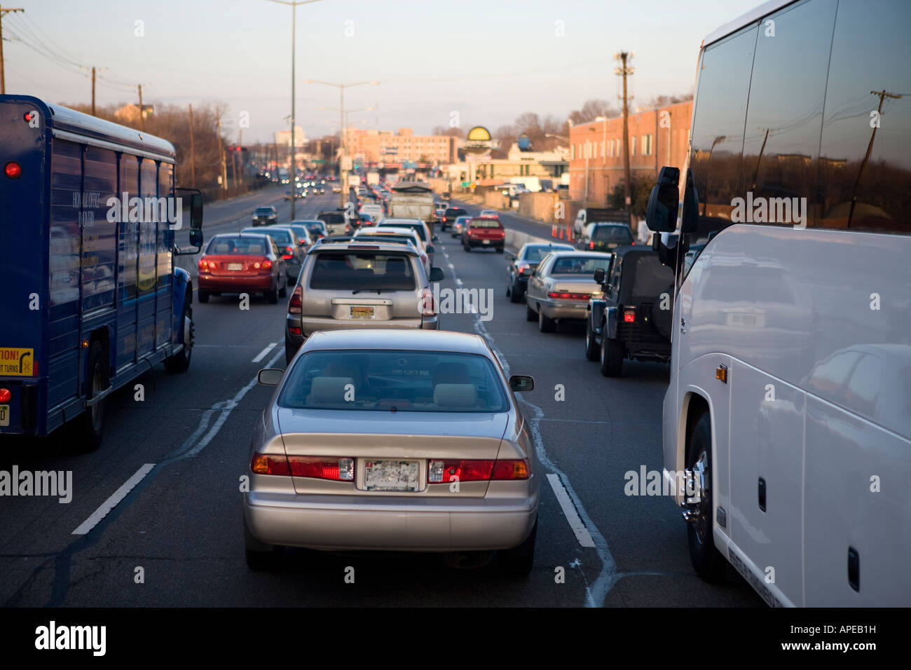 Commuters drive along a highway Stock Photo - Alamy