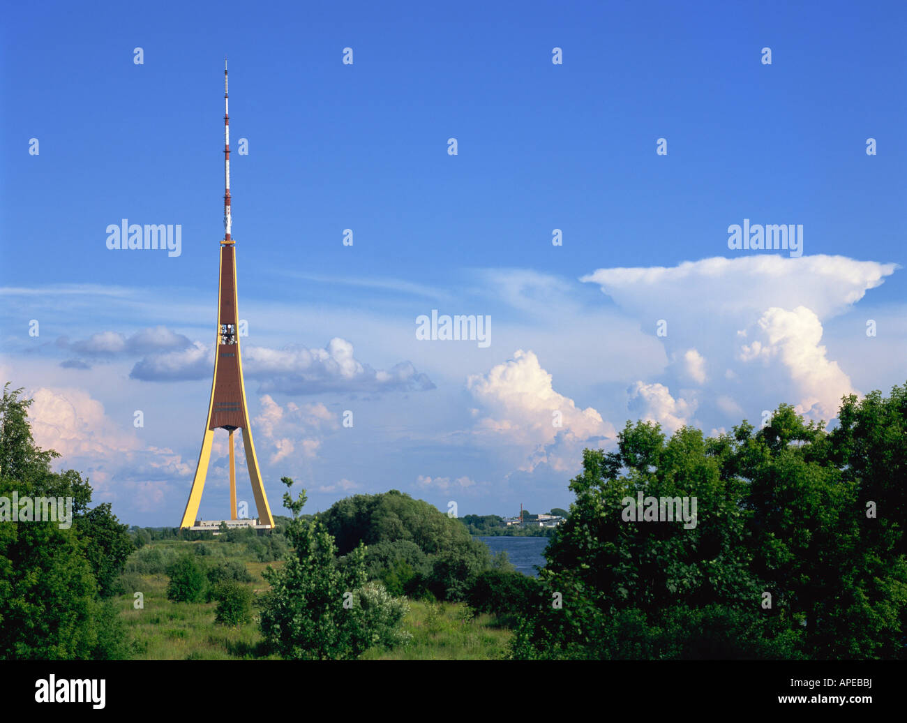 Riga Radio and TV Tower, Daugava River, Riga, Latvia Stock Photo - Alamy