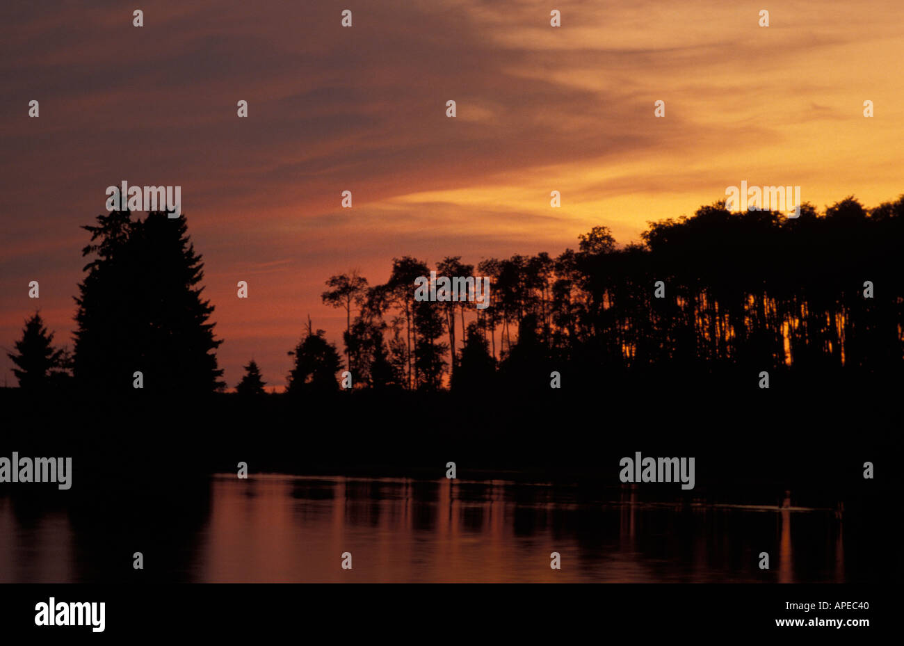 Sunset at astotin lake hi-res stock photography and images - Alamy