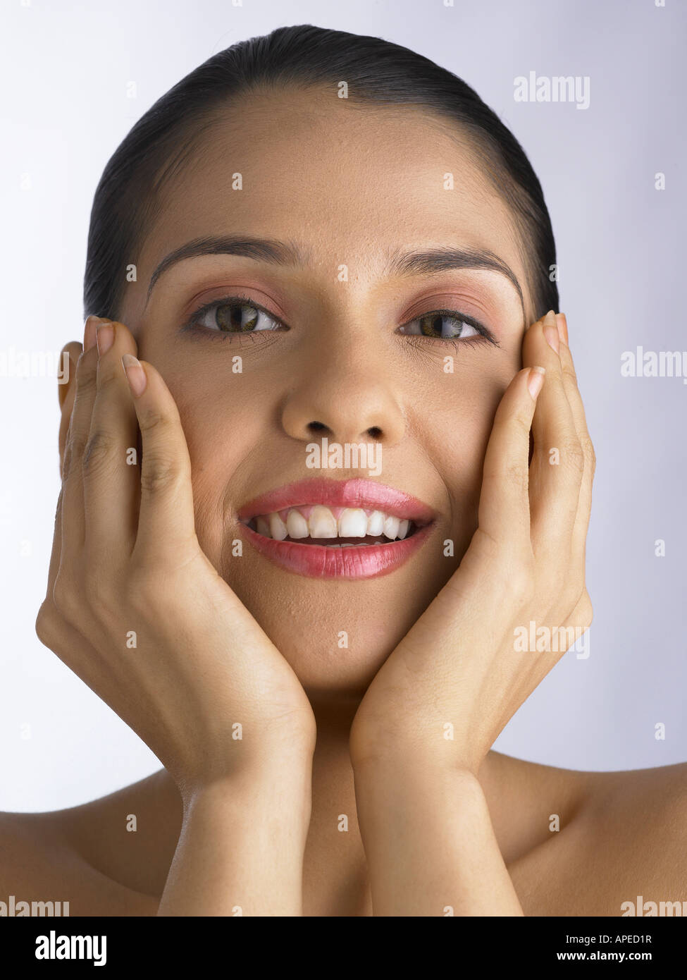 South Asian Indian woman smiling and looking at camera MR # 702 Stock ...