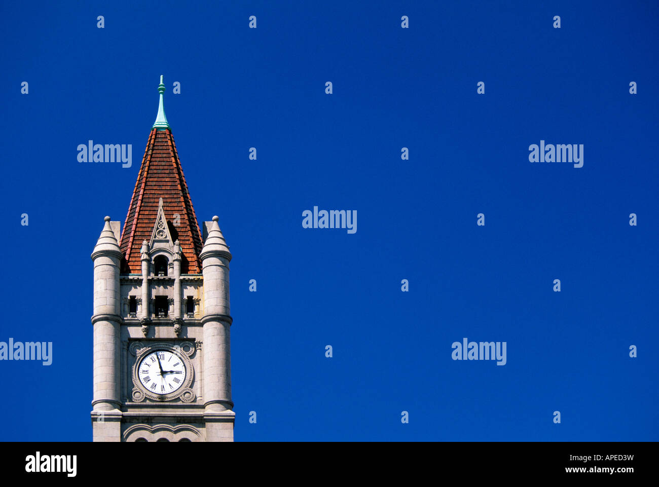 CLOCK TOWER ON HISTORIC LANDMARK CENTER IN THE RICE PARK AREA OF ...