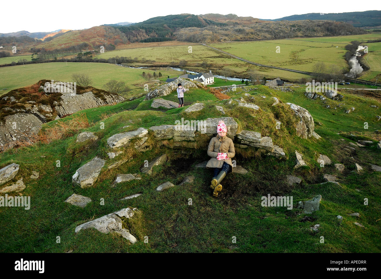 Taking a rest at top of Dunadd where Kings were crowned on the rock in ...