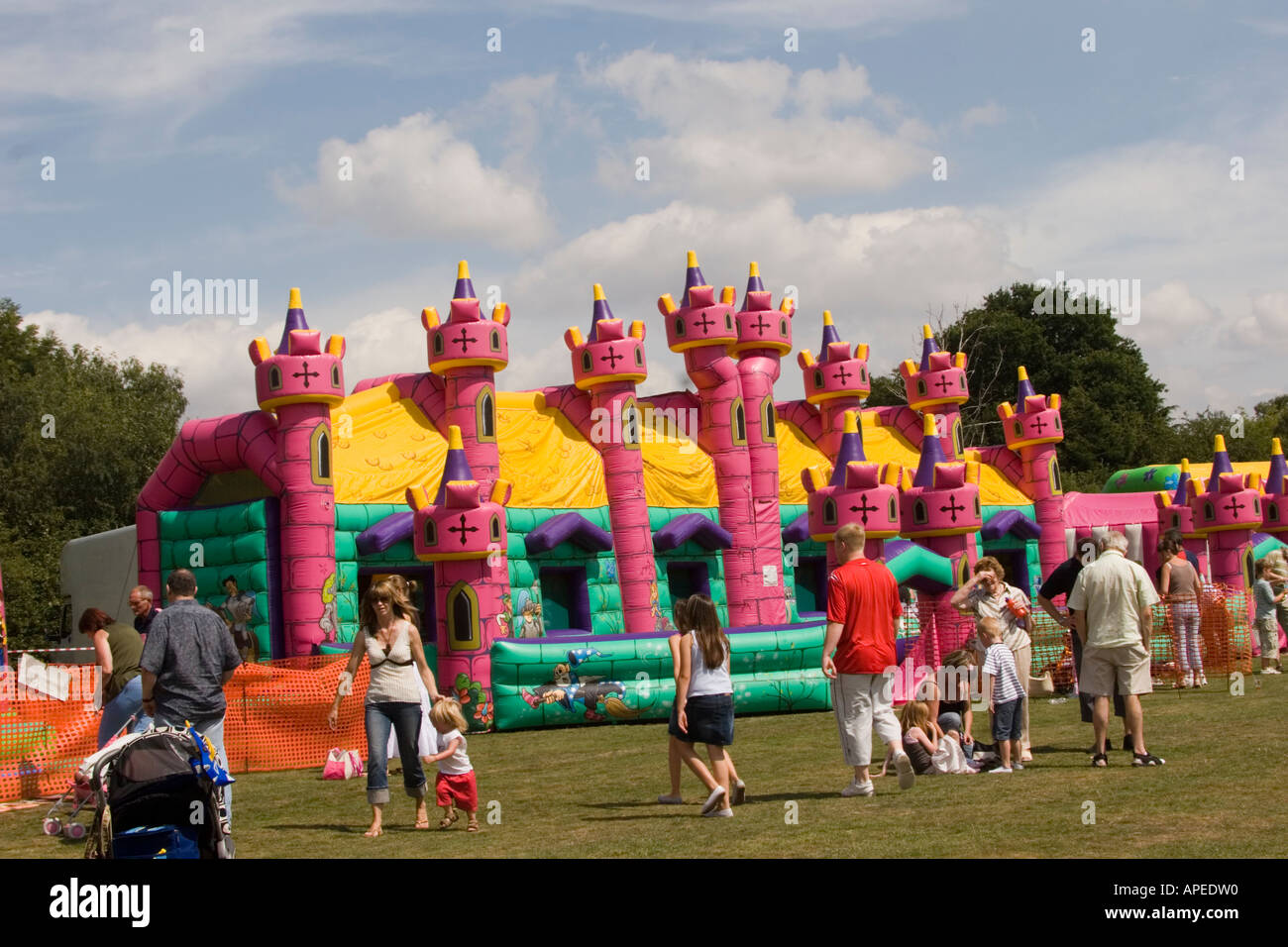 Bouncy castle at country fair Stock Photo - Alamy