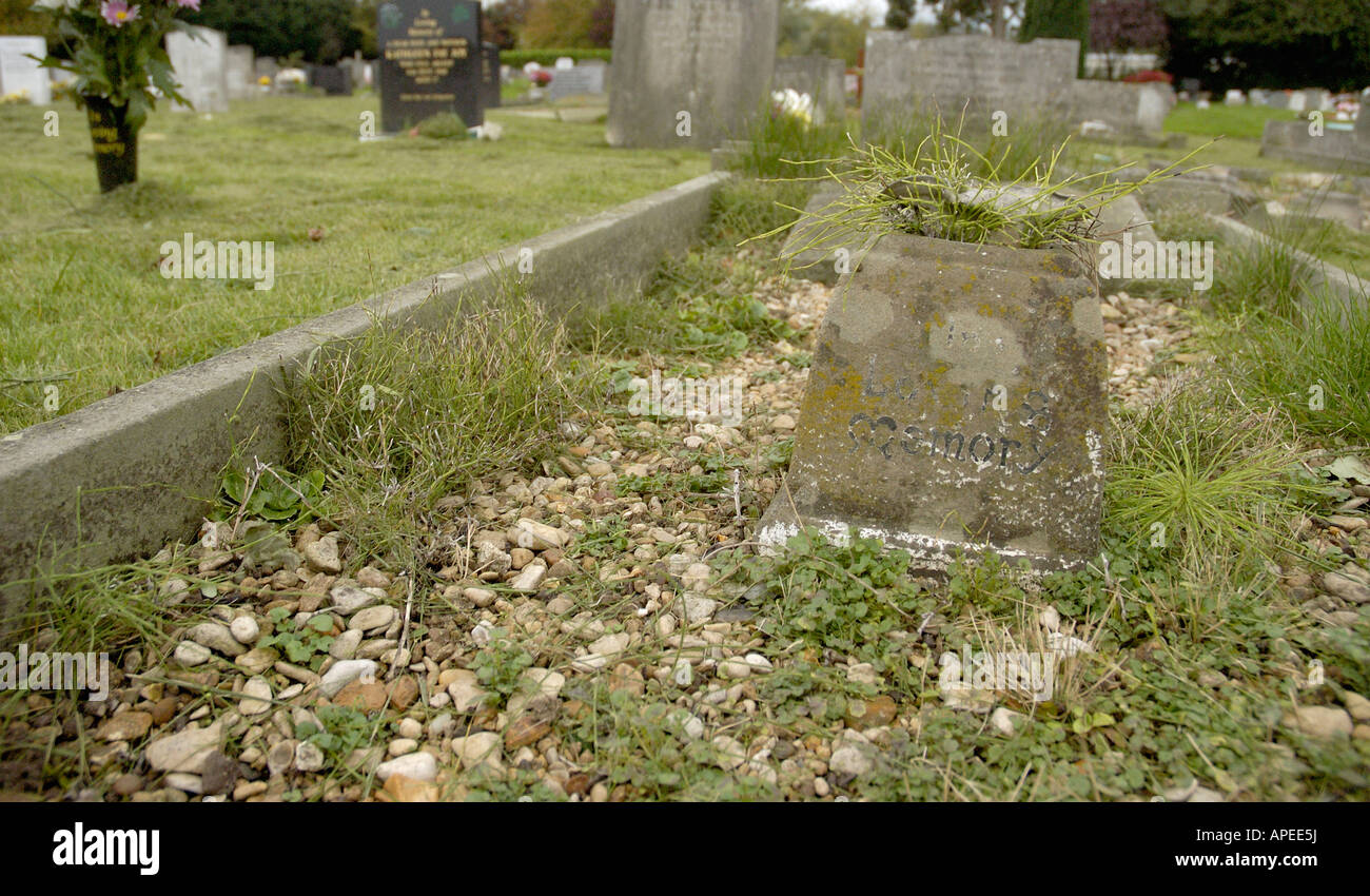 Damaged and neglected grave Stock Photo - Alamy