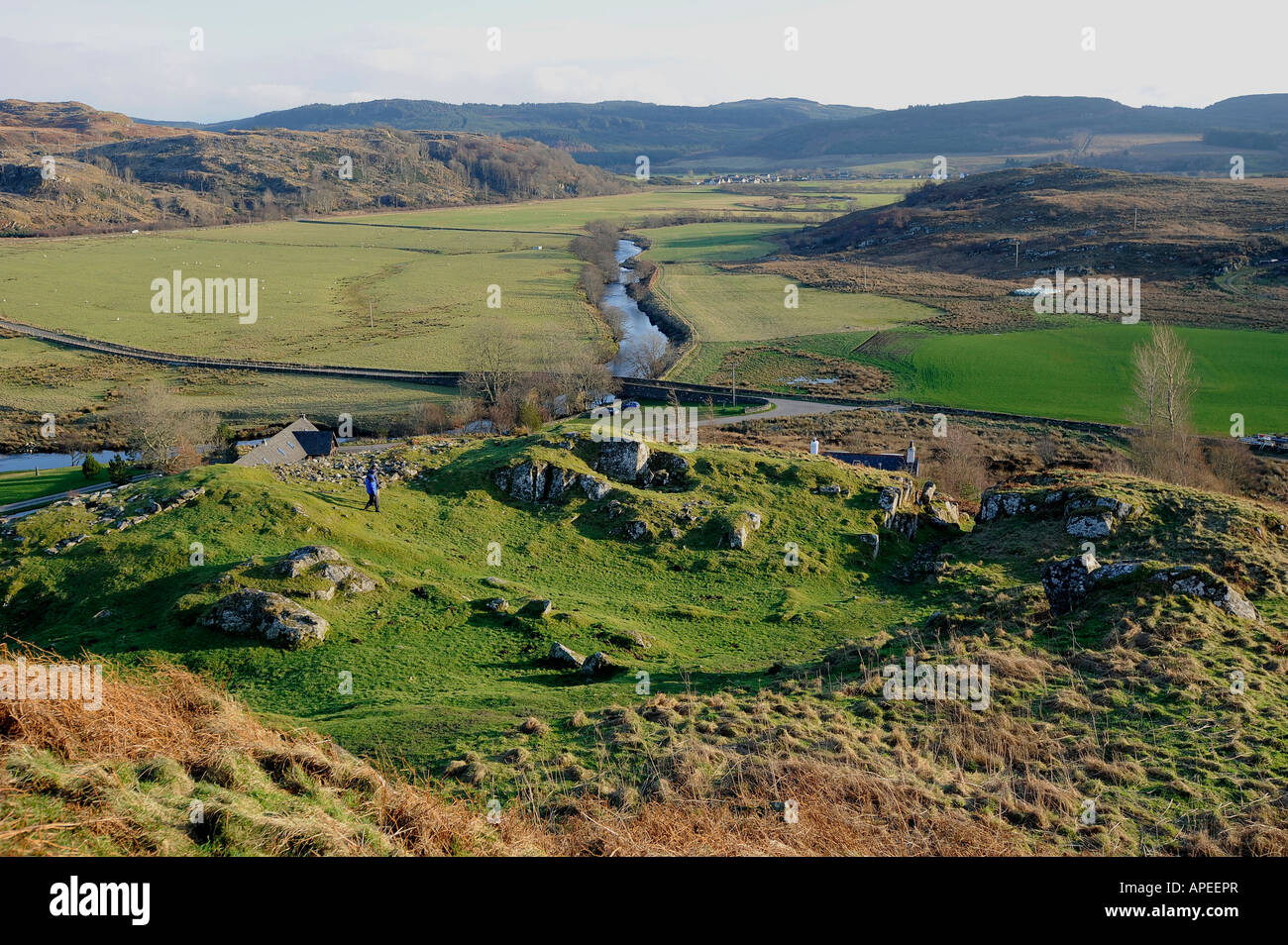 The view across the bog that surrounds the hill Dunadd where Kings were ...