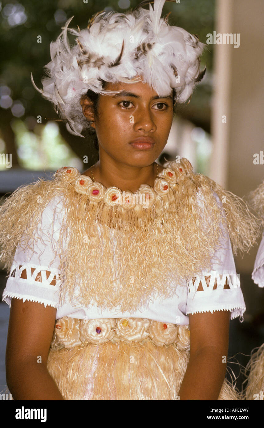 South Pacific Ocean, Wallis and Futuna Islands, Polynesian girl in ...