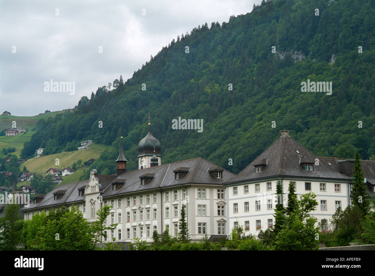 Benedictine Abbey Monastery at Engelberg Obwalden Central Switzerland ...