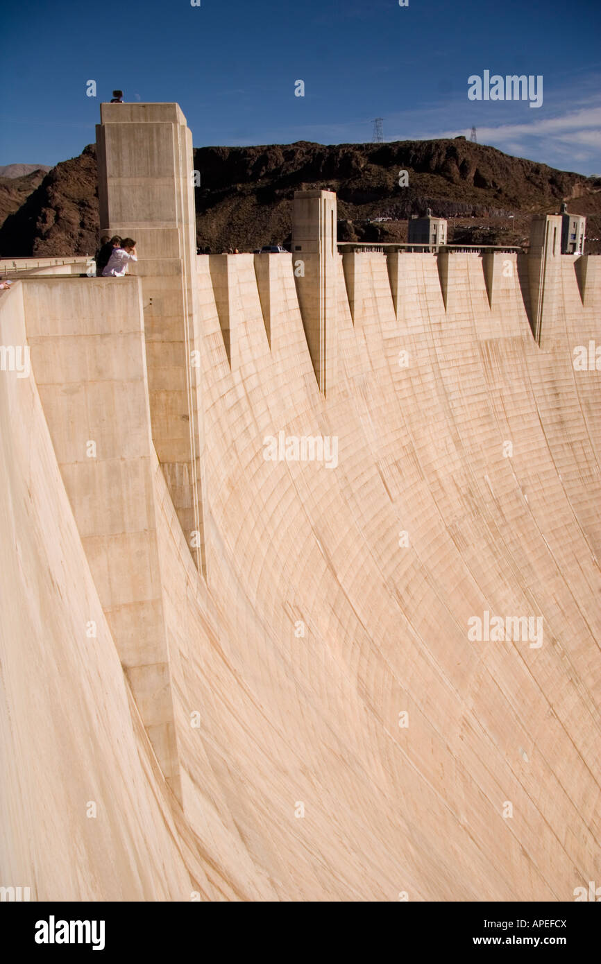 Tourists enjoy the view from the top of the Dam Stock Photo - Alamy