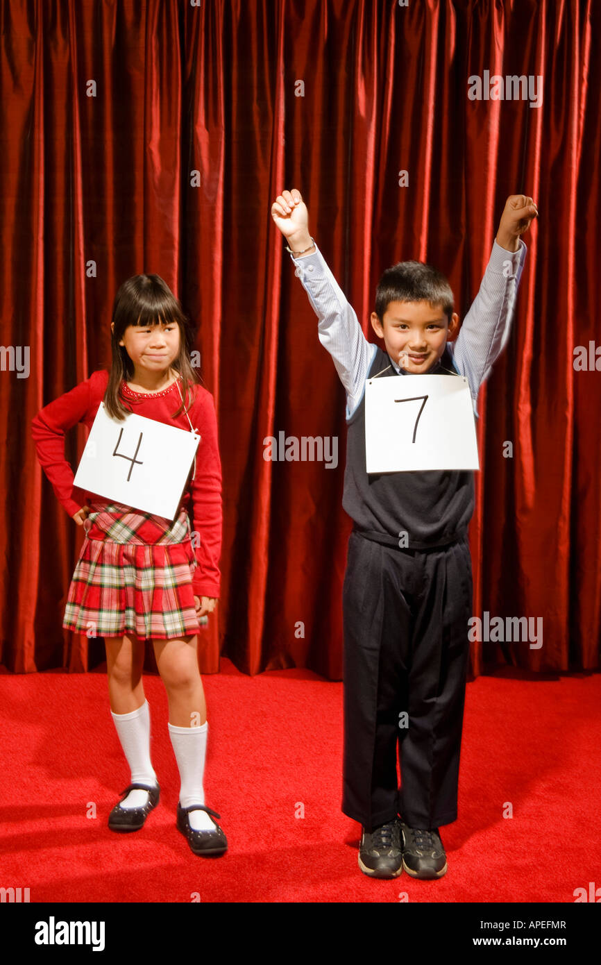 Child cheering sign hi-res stock photography and images - Alamy