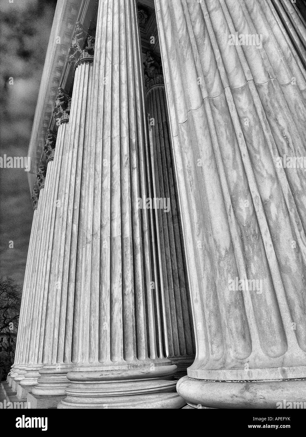 Columns, West Portico, U.S. Supreme Court Building, Washington DC Stock ...