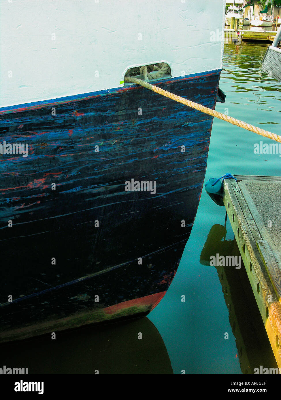 Close up of a boat at dock Stock Photo - Alamy