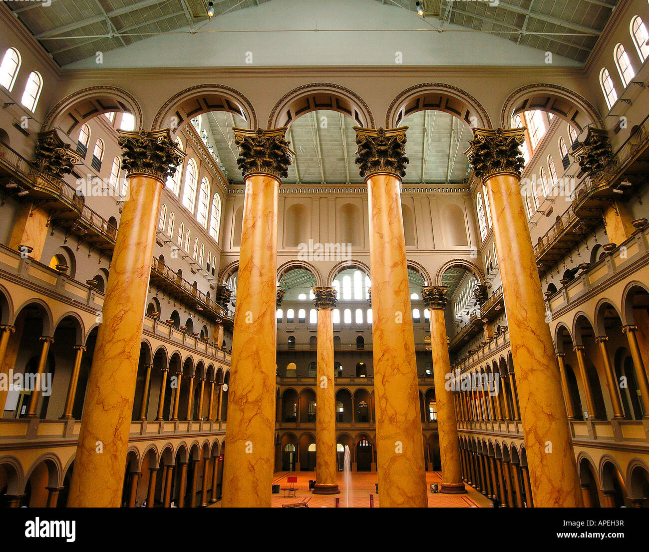The Great Hall in the National Building Museum, Washington, DC Stock ...