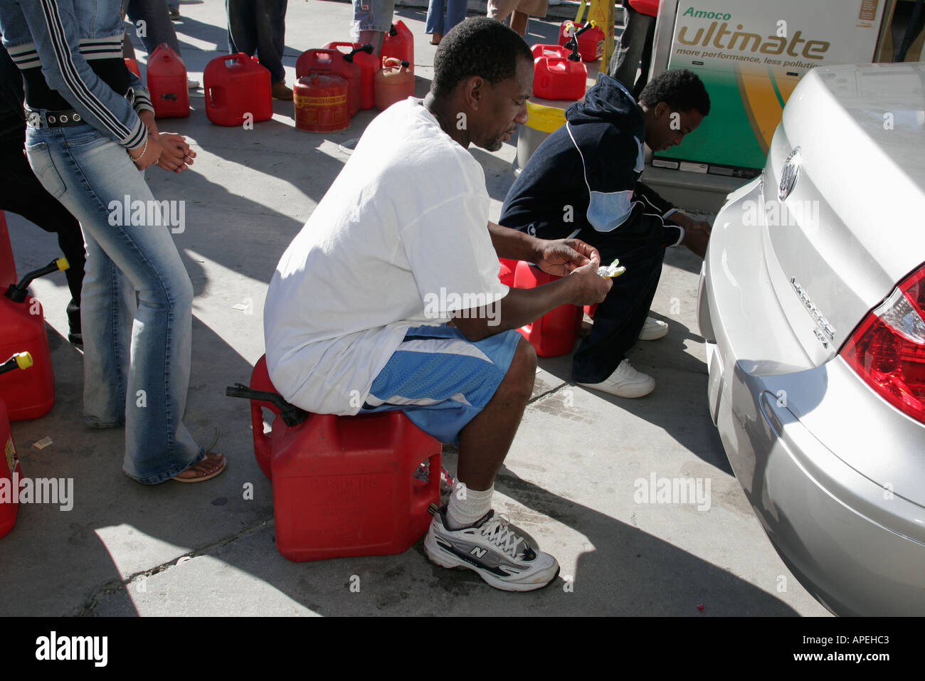 Miami Florida,Biscayne Boulevard,gas lines after weather,Hurricane ...