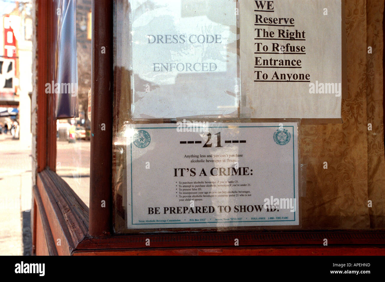 show id sign on door to a bar austin texas united states of america ...