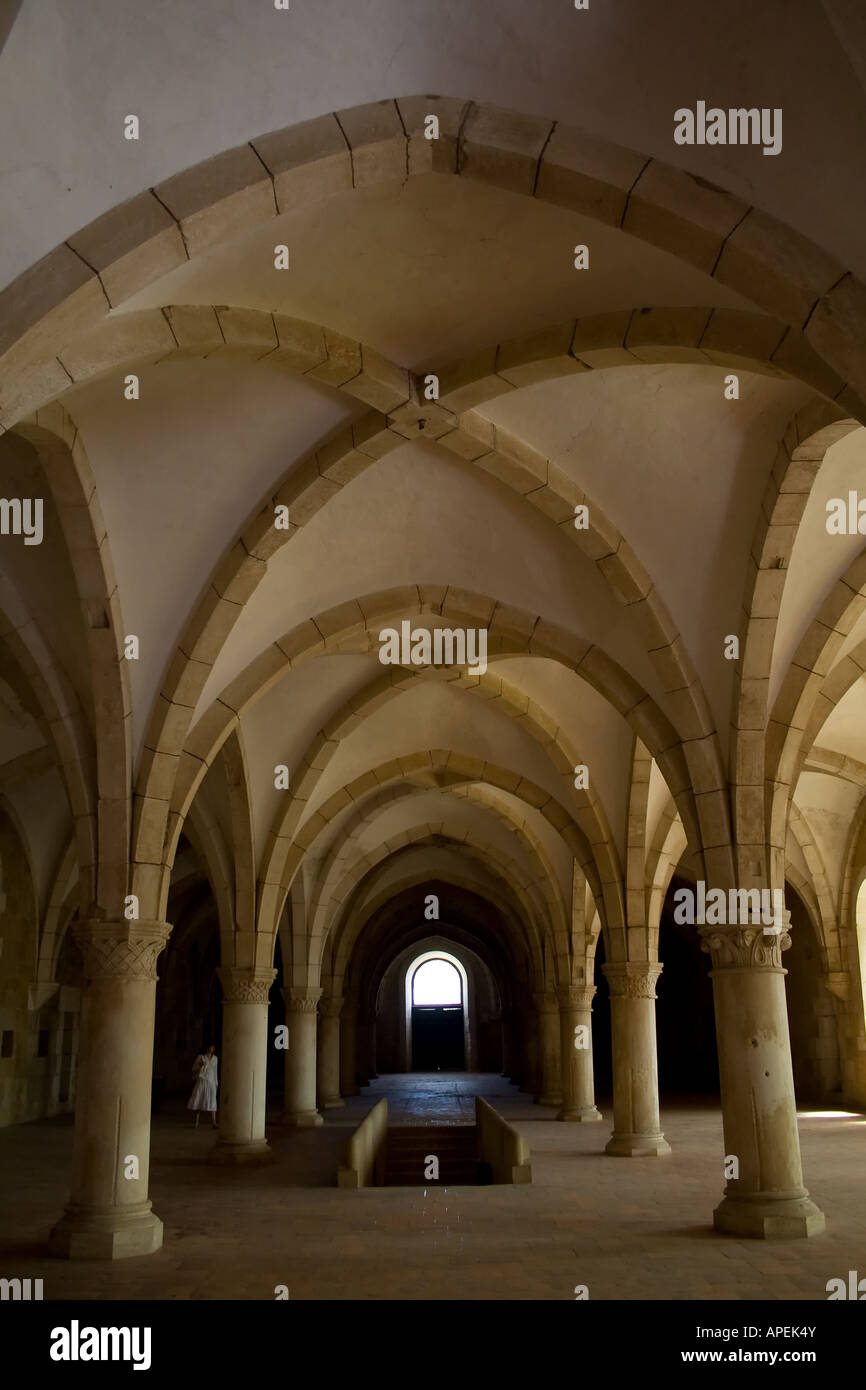 Alcobaça Monastery Dormitory. Masterpiece of the Gothic architecture ...