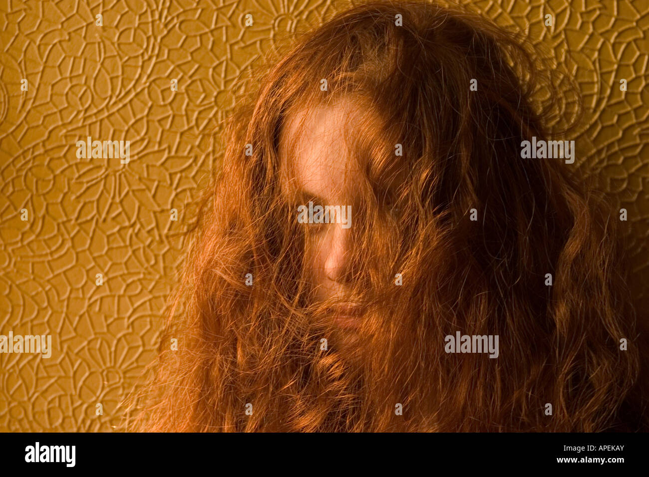 Teen girl messy red hair hi-res stock photography and images - Alamy