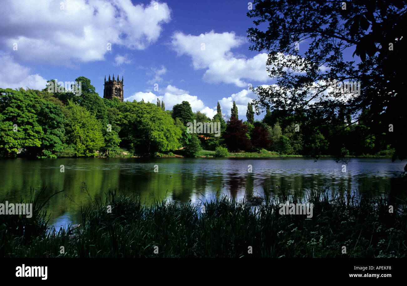 St. Mary's church, Lymm Dam, Lymm, Cheshire, UK Stock Photo - Alamy
