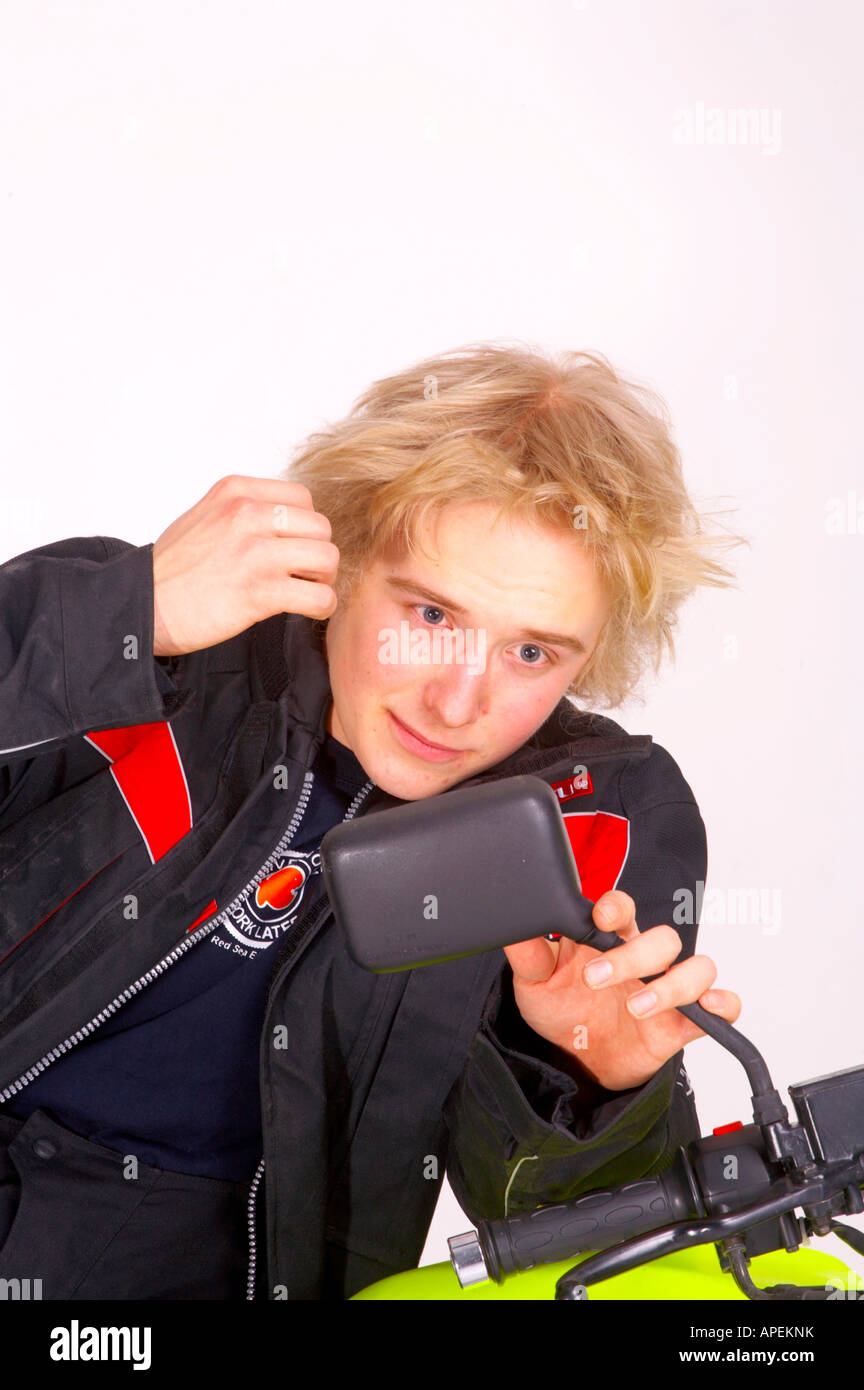 biker on white background Stock Photo - Alamy