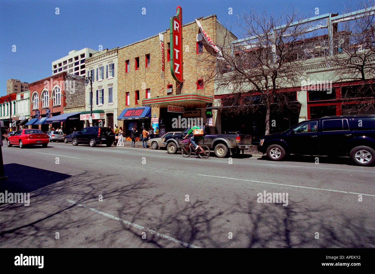 6th street austin texas the ritz blender bar Stock Photo - Alamy
