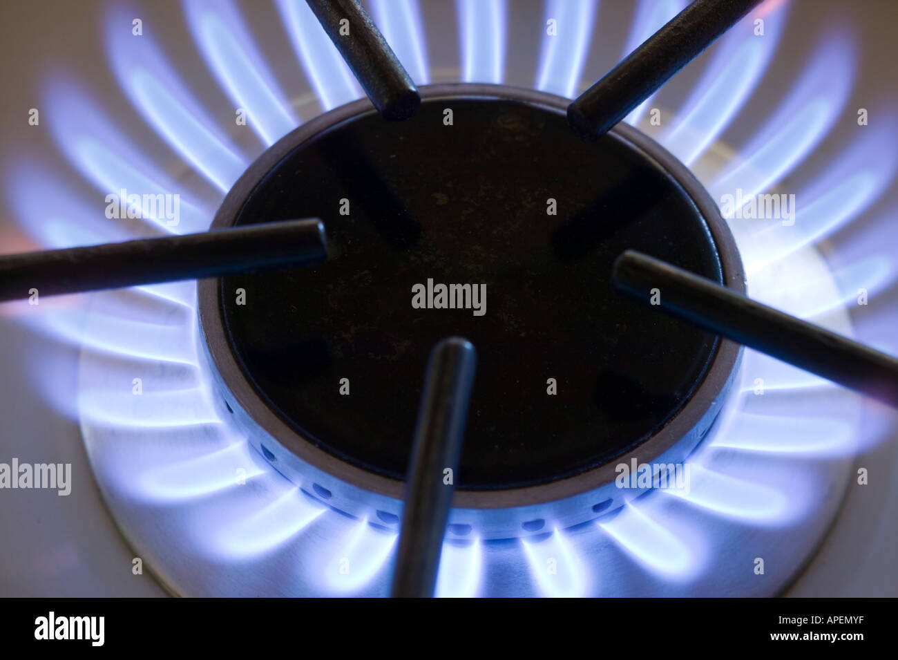 Natural Gas Stove Burner Stock Photo - Alamy