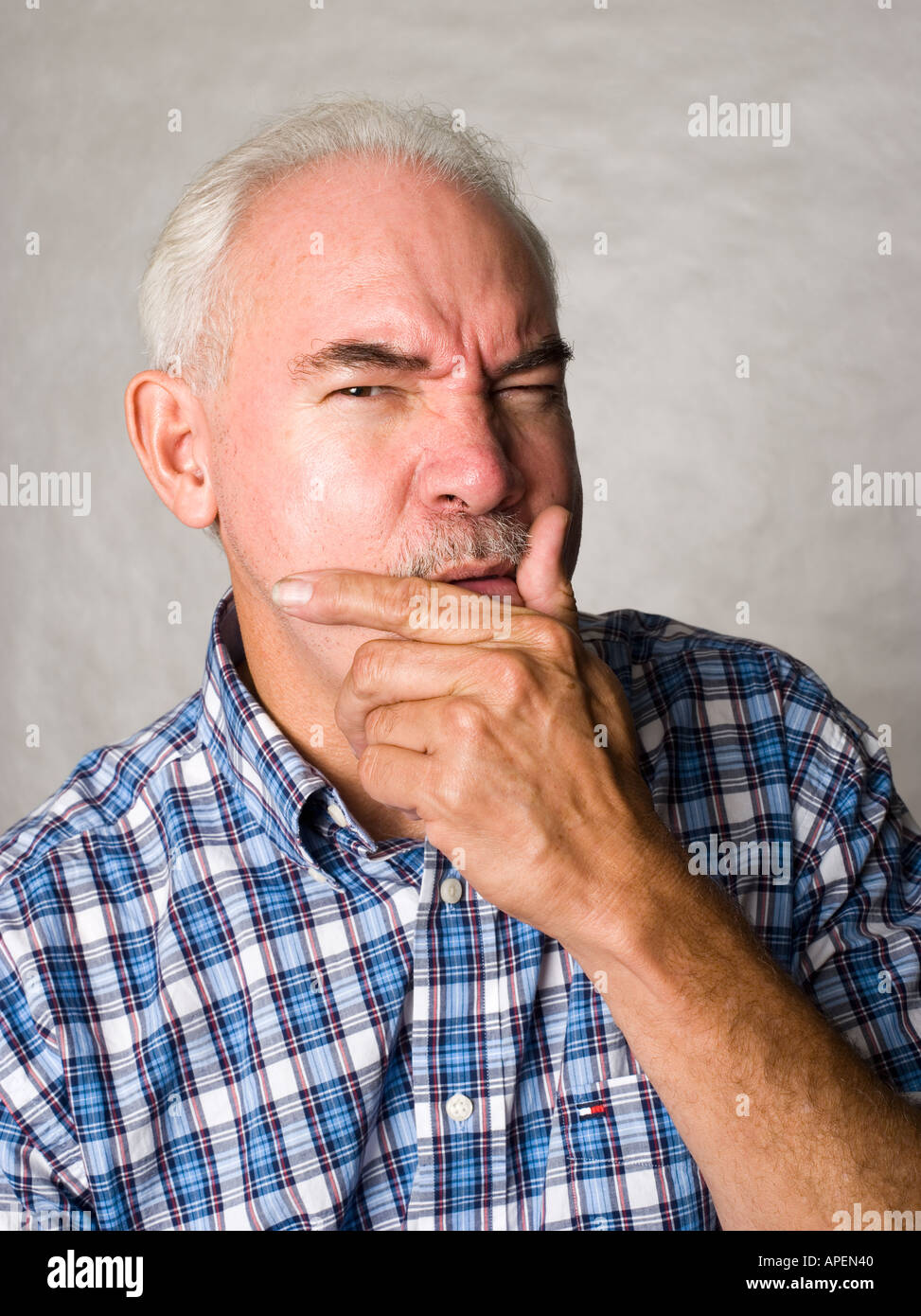 Latino male smiling older hi-res stock photography and images - Alamy