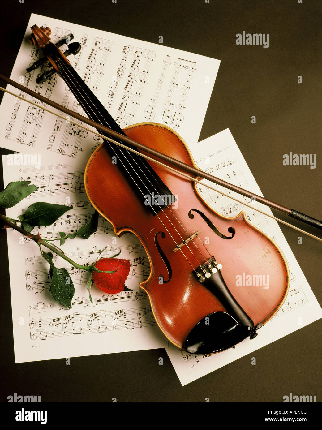 Violin sheet music still life hi-res stock photography and images - Alamy