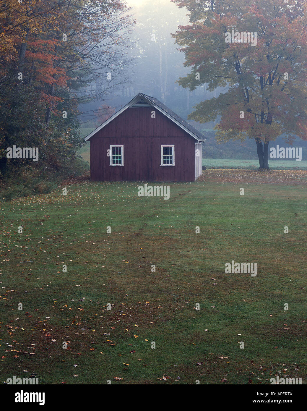 Farm scene in Vermont, autumn Stock Photo - Alamy