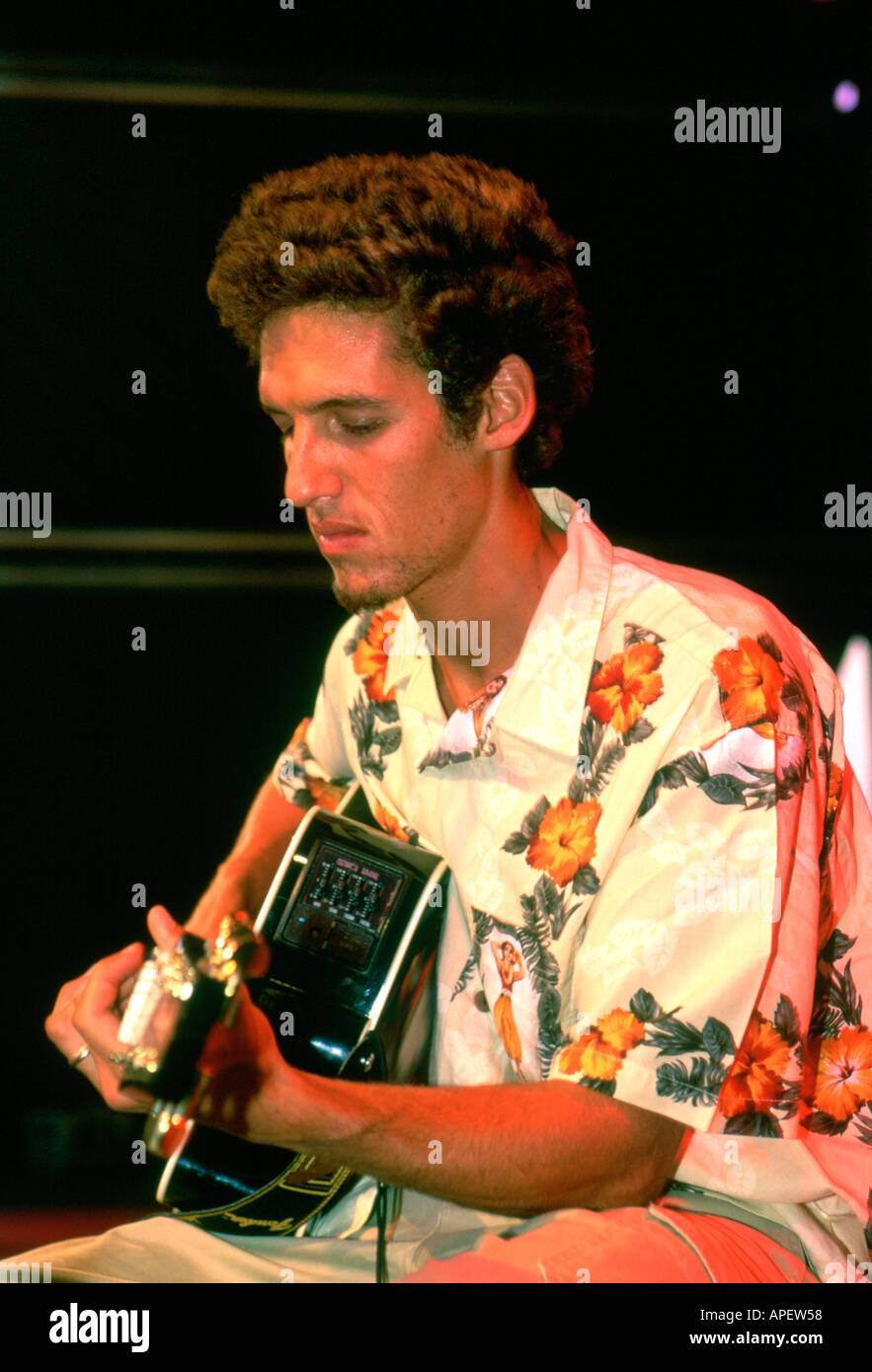 rob machado surfer playing guitar Stock Photo - Alamy