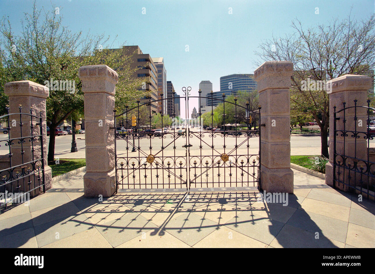 congress avenue austin texas gate state capitol building usa Stock ...