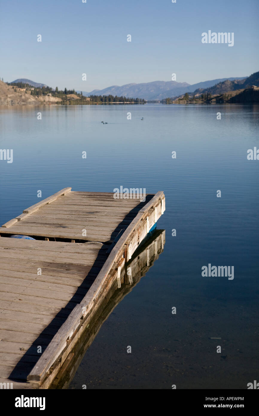 Early morning on a clear summer day at the lake Stock Photo - Alamy
