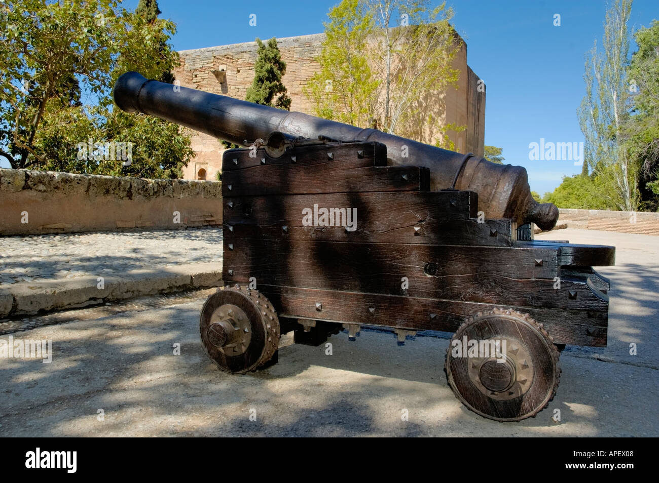 Spain Andalusia Granada Alhambra Palace An Old Canon Stock Photo - Alamy