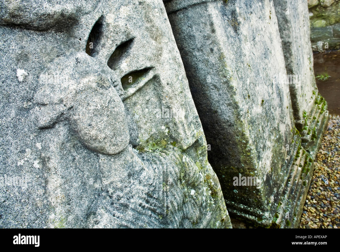 The altar stones in the Mithraic temple of Brocolitia along the route ...