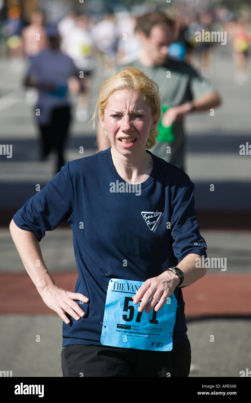 Vancouver Sun Fun Run 10km Finish Line Stock Photo - Alamy