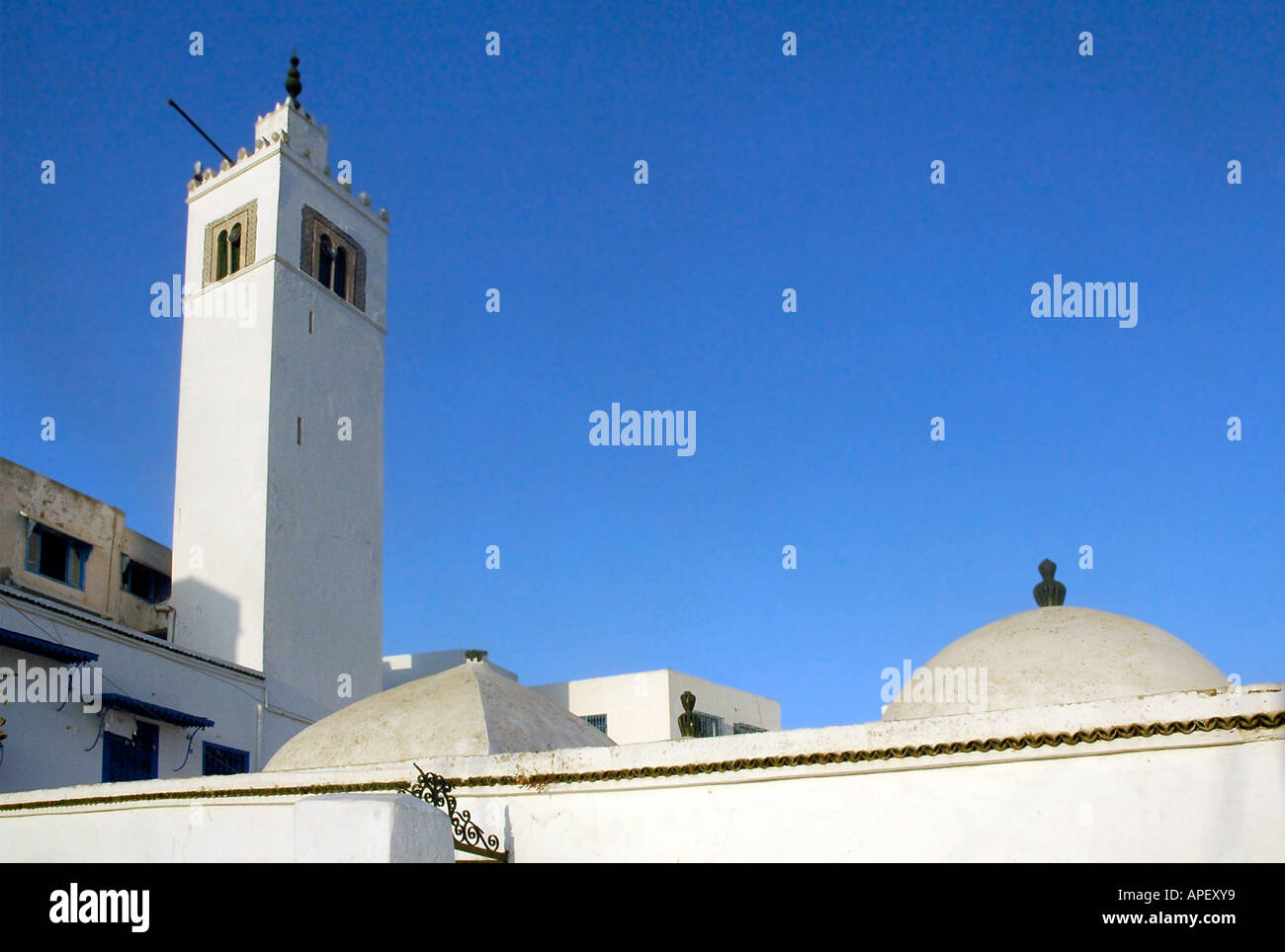 Typical architecture in the village of Sidi Bou Said, north of Tunis ...